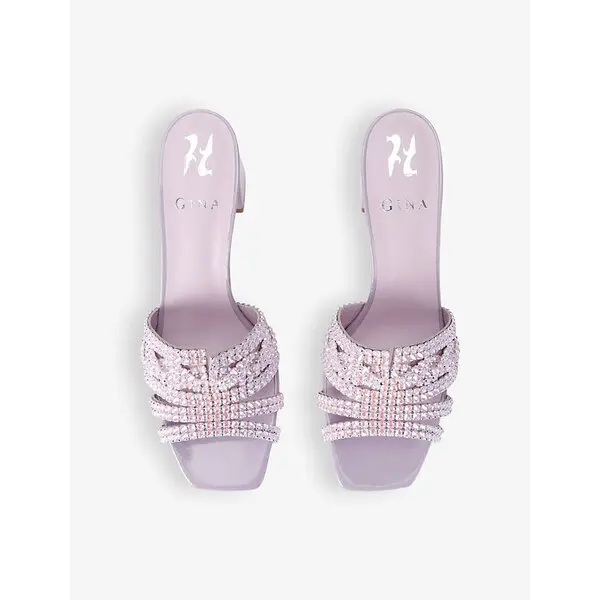 Womens Shoes Gina Footwear Gina Silver/Pink Crystal Embellished
